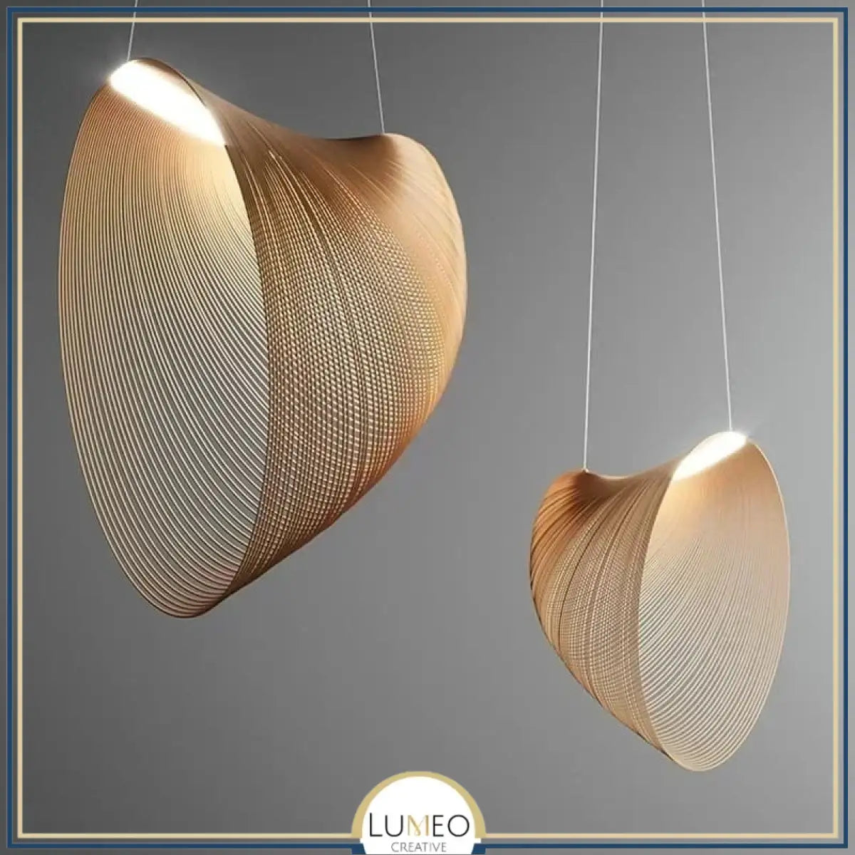 Suspension voile sculpturale en bois – Lumeo creative